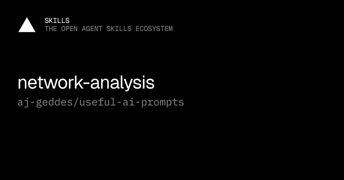 Network Analysis by aj-geddes/useful-ai-prompts