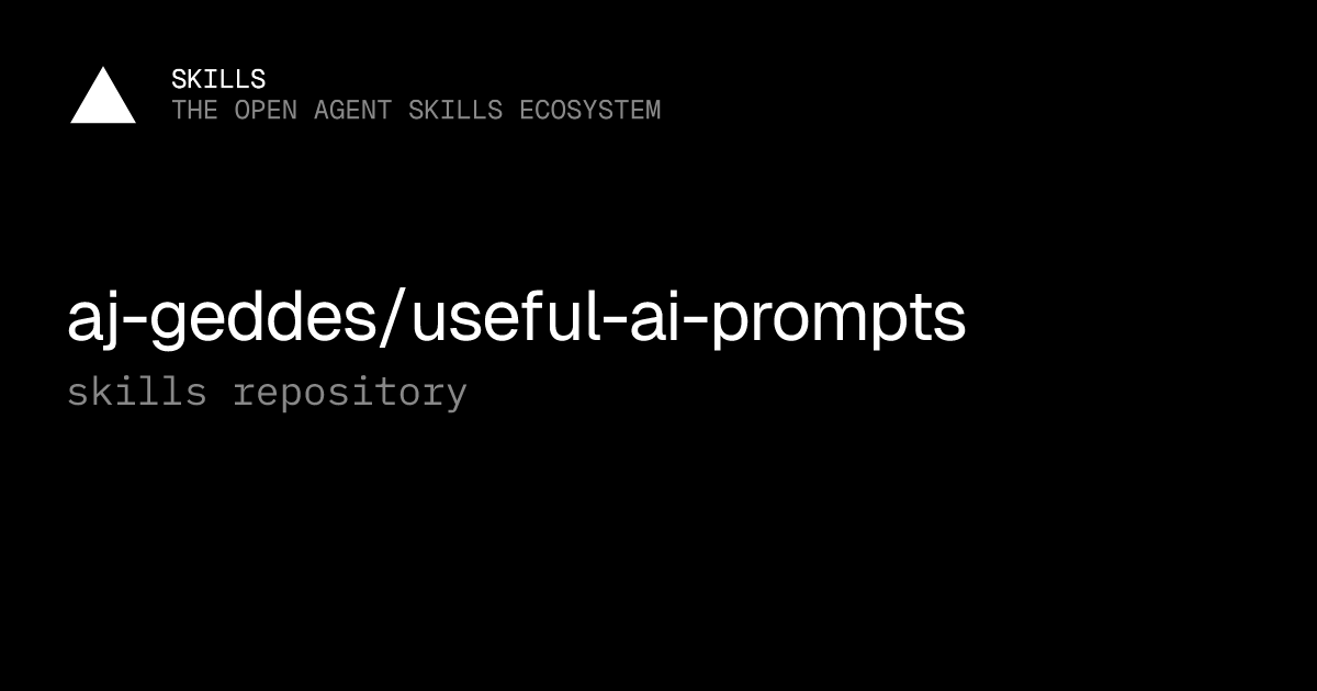 Skill for aj-geddes/useful-ai-prompts