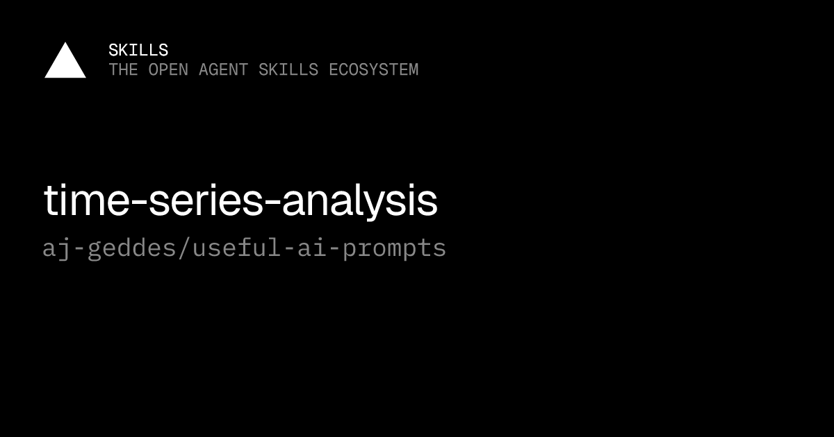 Time Series Analysis by aj-geddes/useful-ai-prompts