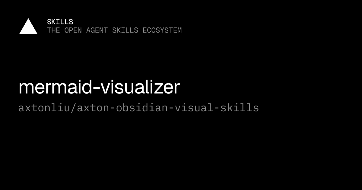 mermaid-visualizer by axtonliu/axton-obsidian-visual-skills