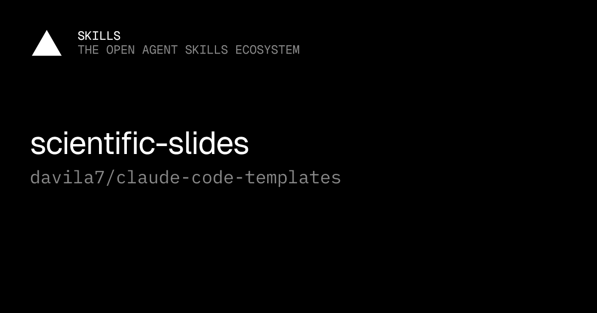 scientific-slides by davila7/claude-code-templates