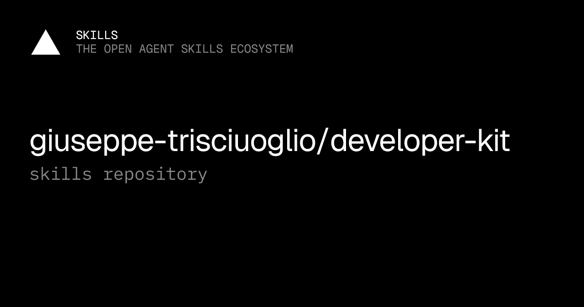 Skill for giuseppe-trisciuoglio/developer-kit