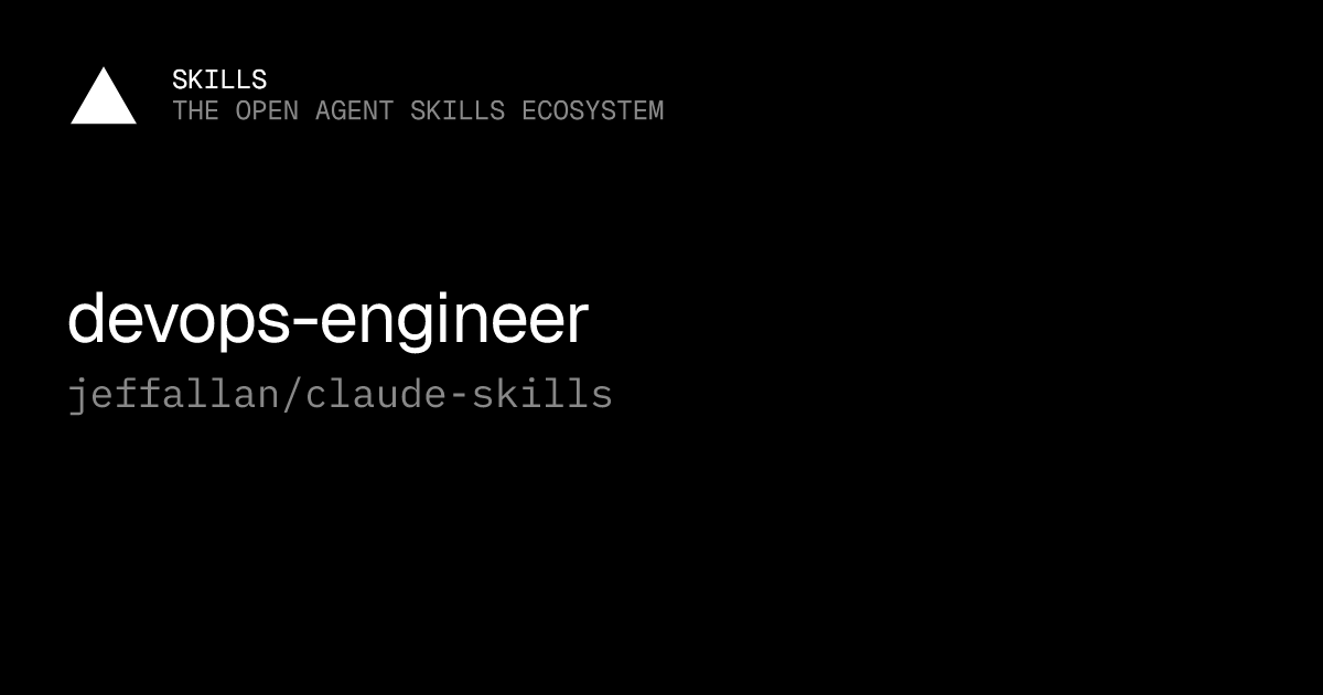 devops-engineer by jeffallan/claude-skills