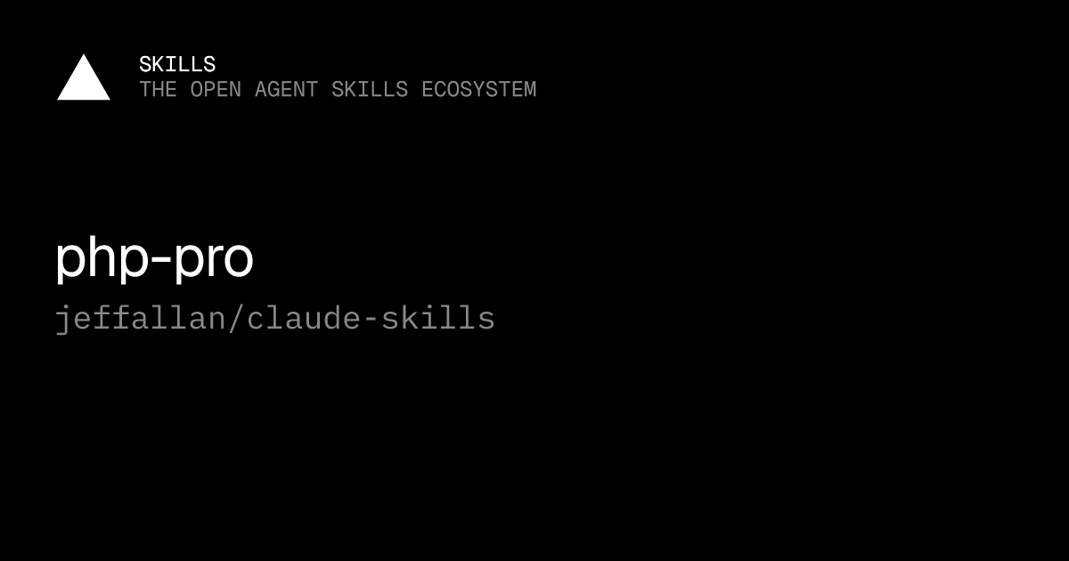 php-pro by jeffallan/claude-skills