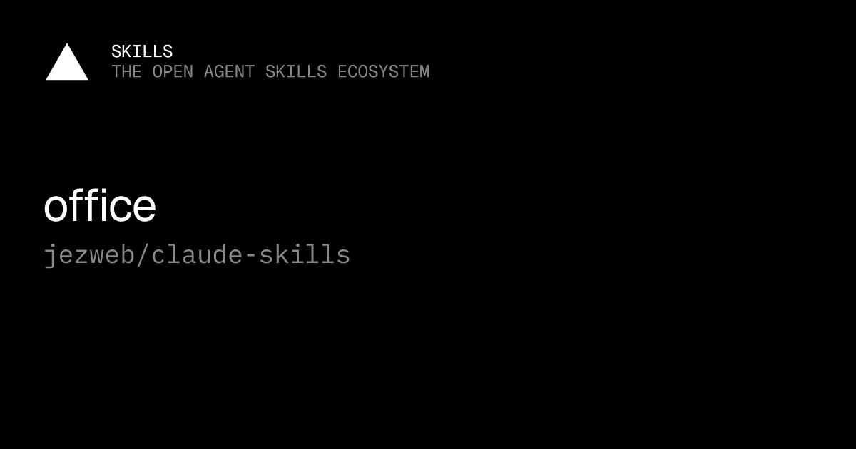 office by jezweb/claude-skills