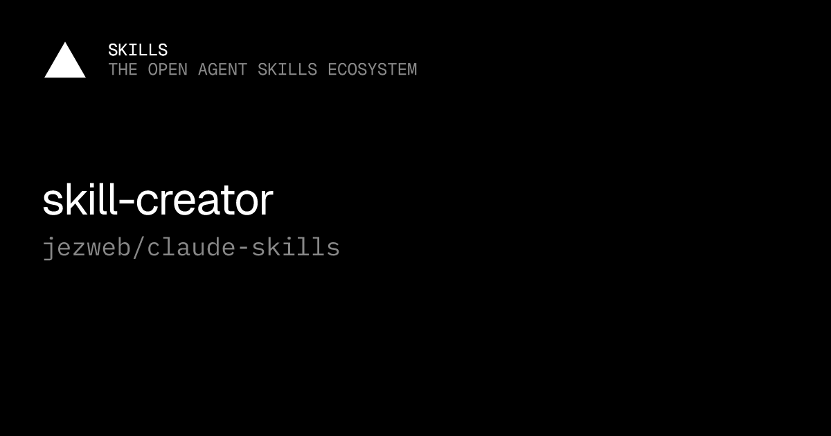 skill-creator by jezweb/claude-skills