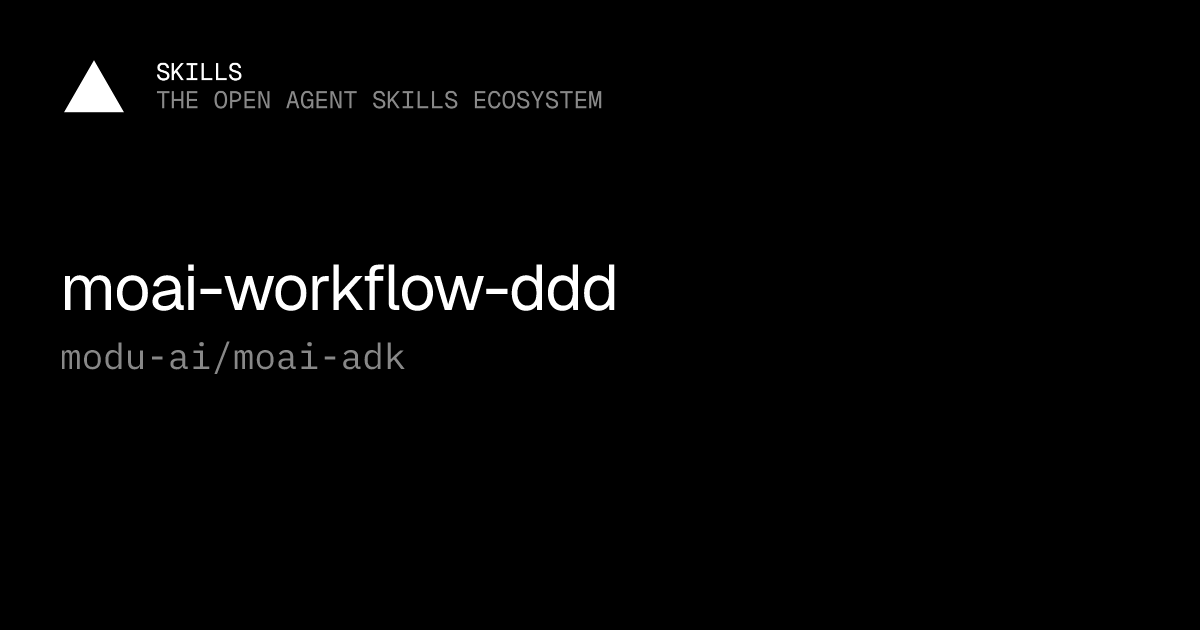 moai-workflow-ddd by modu-ai/moai-adk