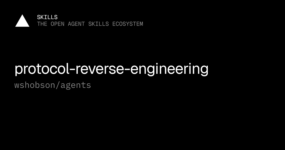 protocol-reverse-engineering by wshobson/agents