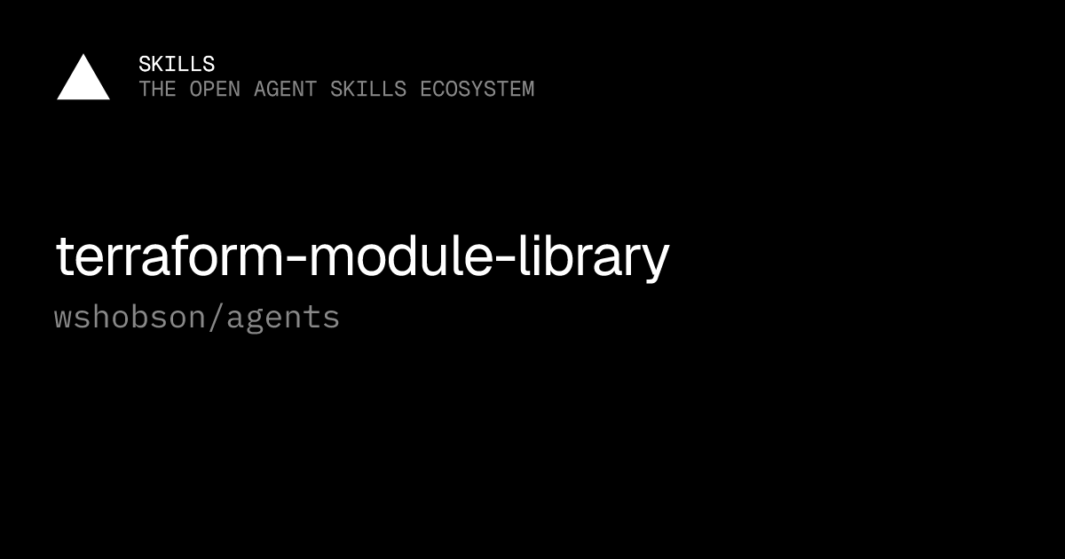 terraform-module-library by wshobson/agents